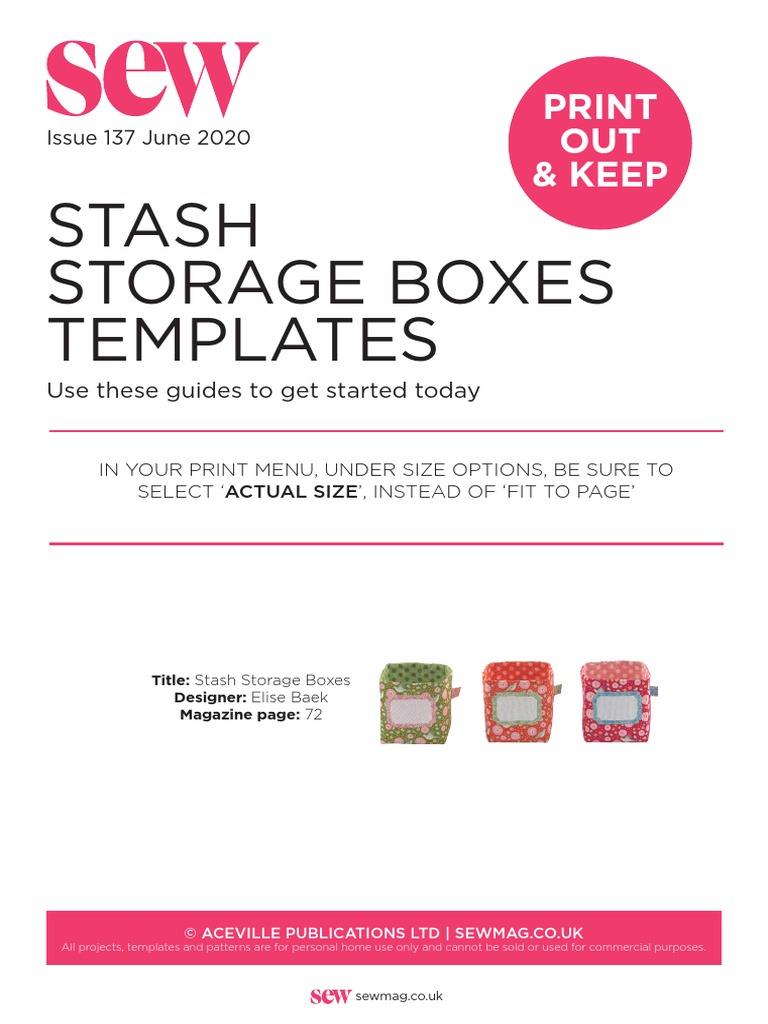 Stash Storage Boxes Templates: Print OUT & Keep | PDF