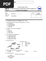 Grade 1 Living and Nonliving Things Science Printable Worksheet 2 | PDF