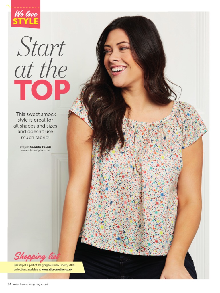 LS63 Gypsy Top Instructions | PDF | Seam (Sewing) | Fashion