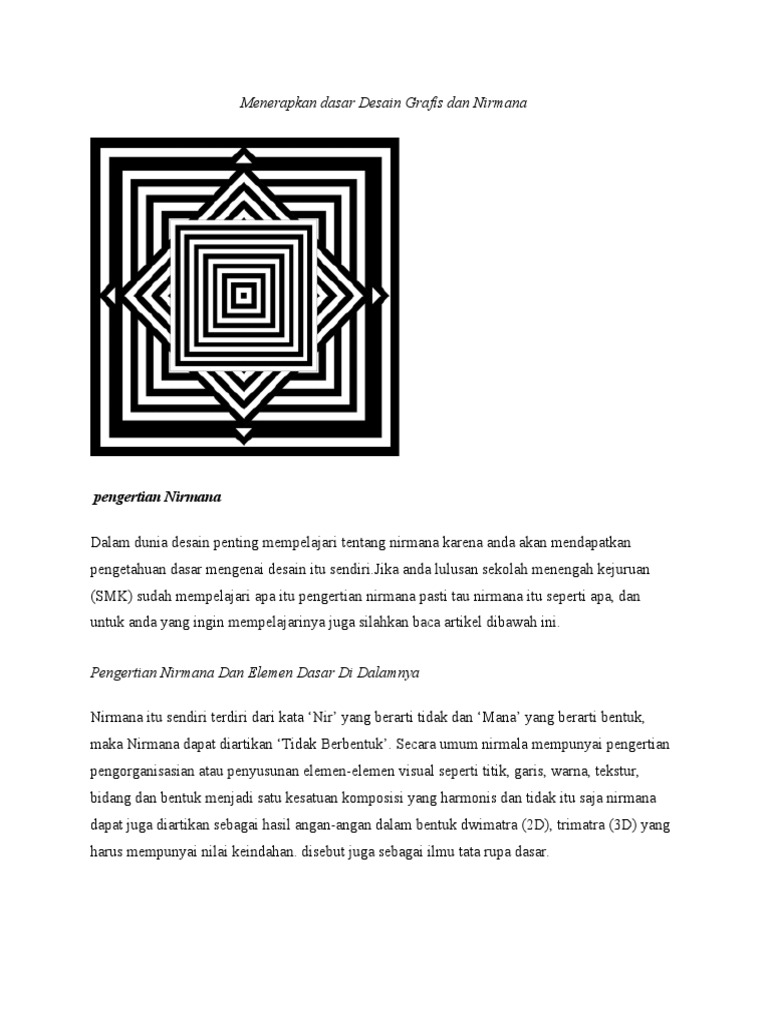 Materi 2 Menerapkan Prinsip Desain Grafis Dan Nirmana | PDF