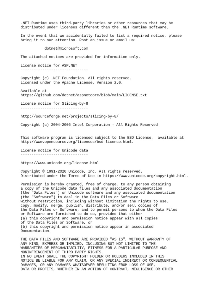 Third Party Notices | PDF | Copyright | Legal Liability