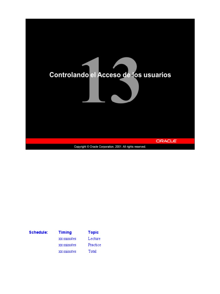 Control de Acceso Usuario DCL | PDF | SQL | Bases de datos
