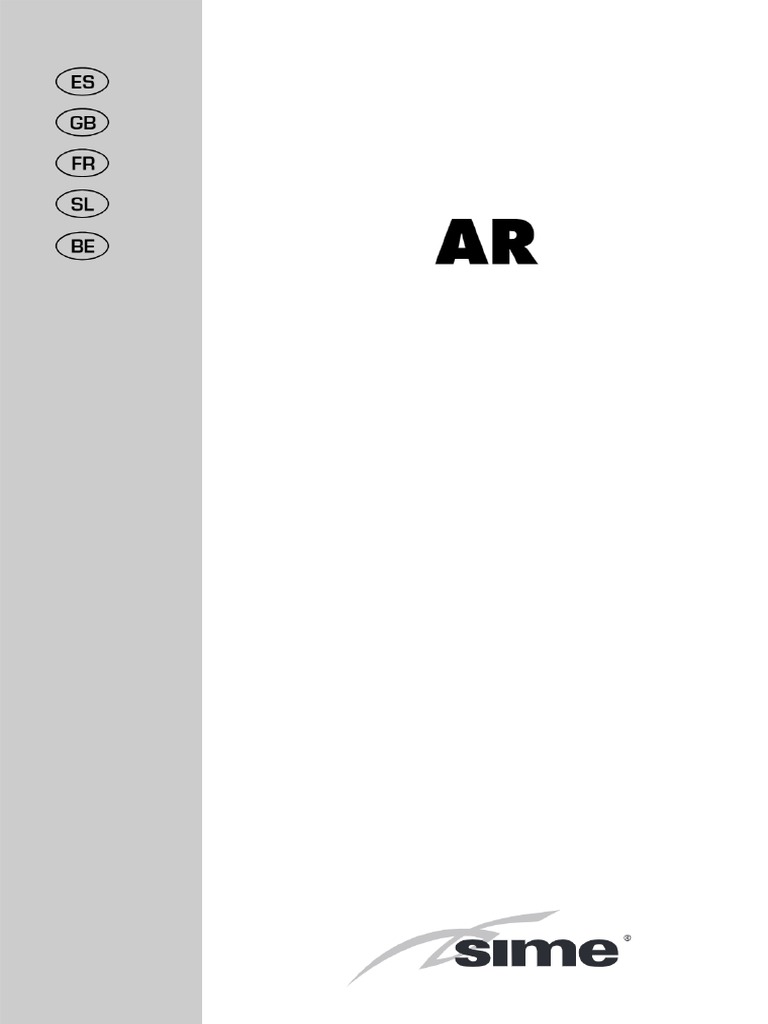 Sime AR5, AR Manual de Usuario - Manualzz | PDF