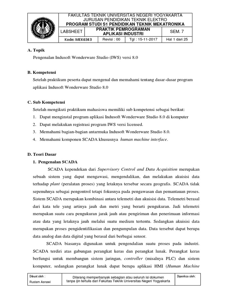 Labsheet 1 Pengenalan IWS | PDF