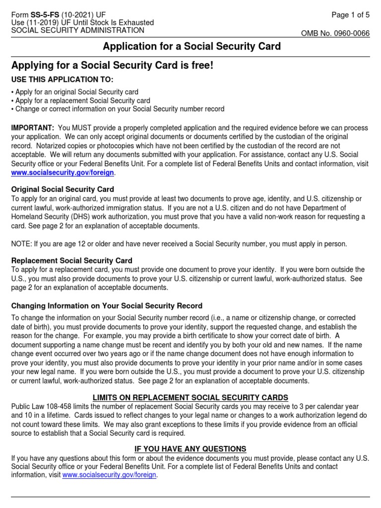 Application For A Social Security Card Applying For A Social Security ...