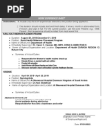 CS Form No. 212 Attachment - Work Experience Sheet - Docx Wilson | PDF