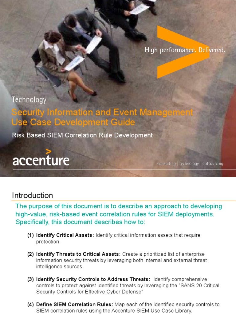 SIEM Use Case Development Guide v.2 | PDF | Information Security | Computer Security