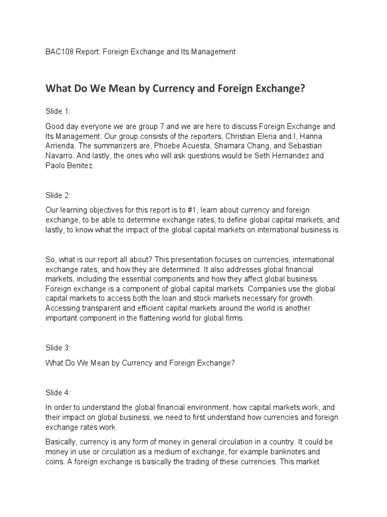 Understanding Foreign Currency Exchange | PDF | Financial Markets ...