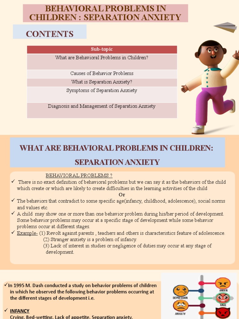 Behavioral Problems in Children | PDF | Anxiety | Cognitive Behavioral ...