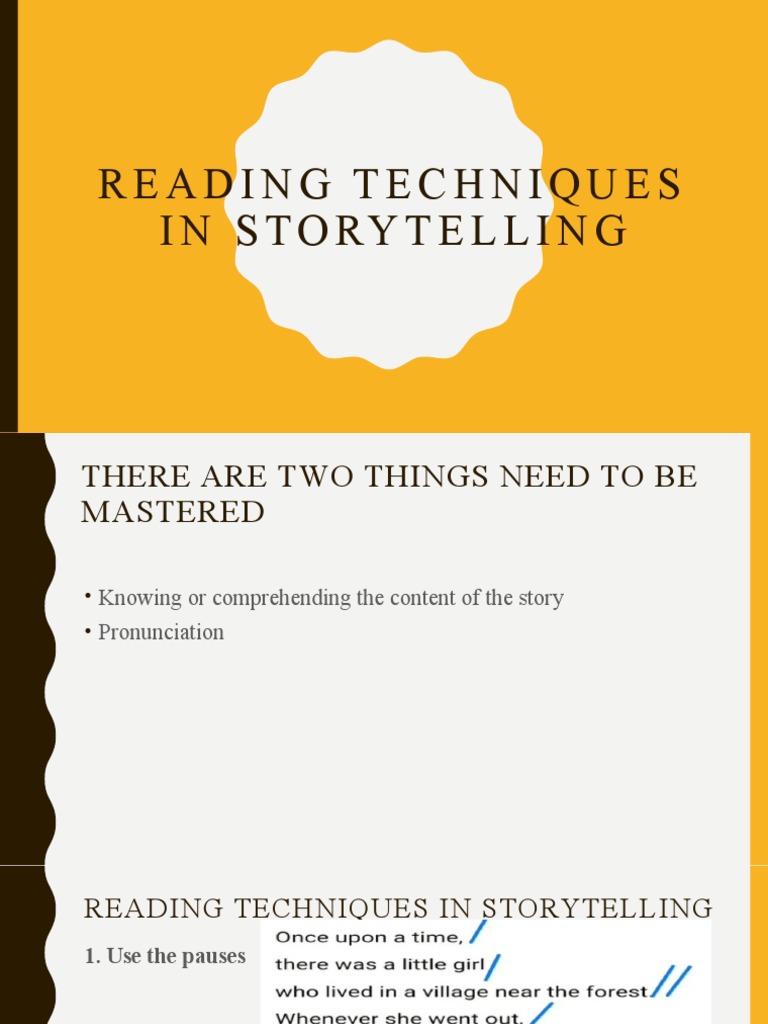 1.1 Reading Techniques in Storytelling | PDF | Foreign Language Studies
