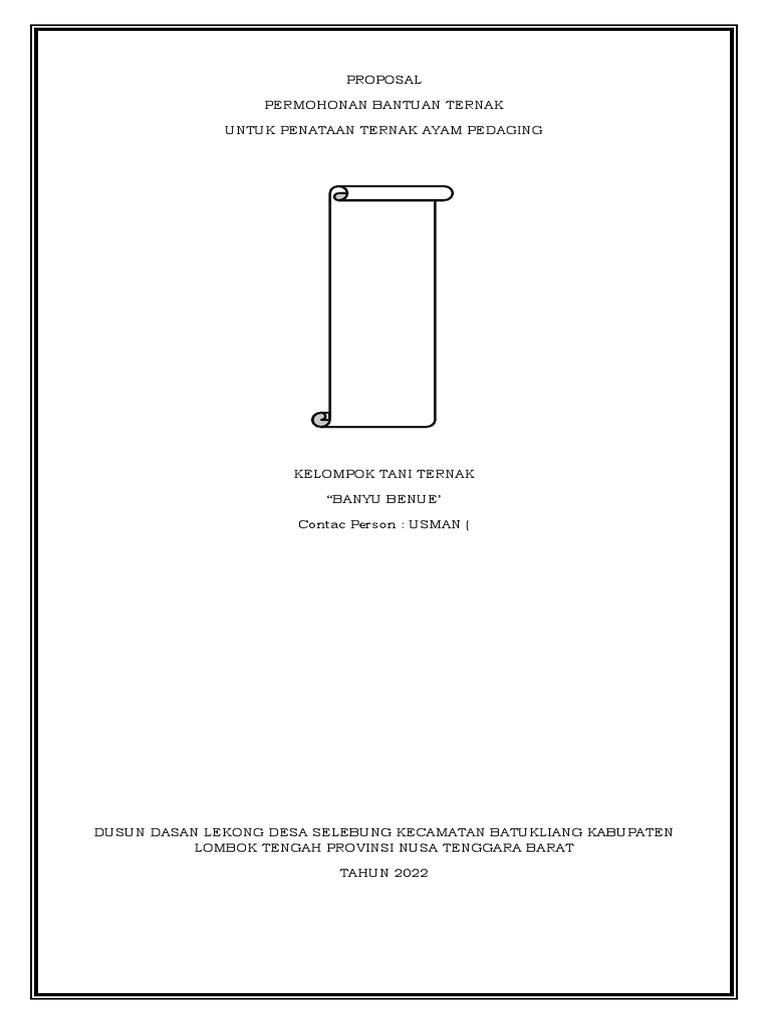 Proposal Permohonan Bantuan Ternak | PDF Proposal Permohonan Bantuan Ternak | PDF