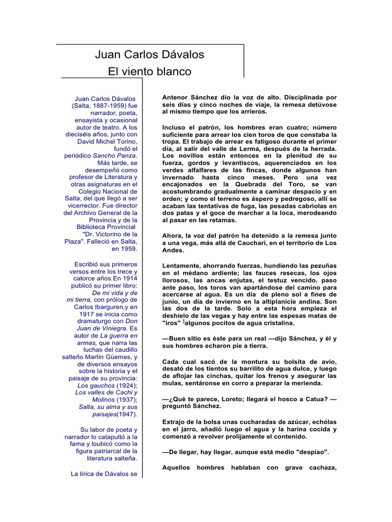El Viento Blanco | PDF