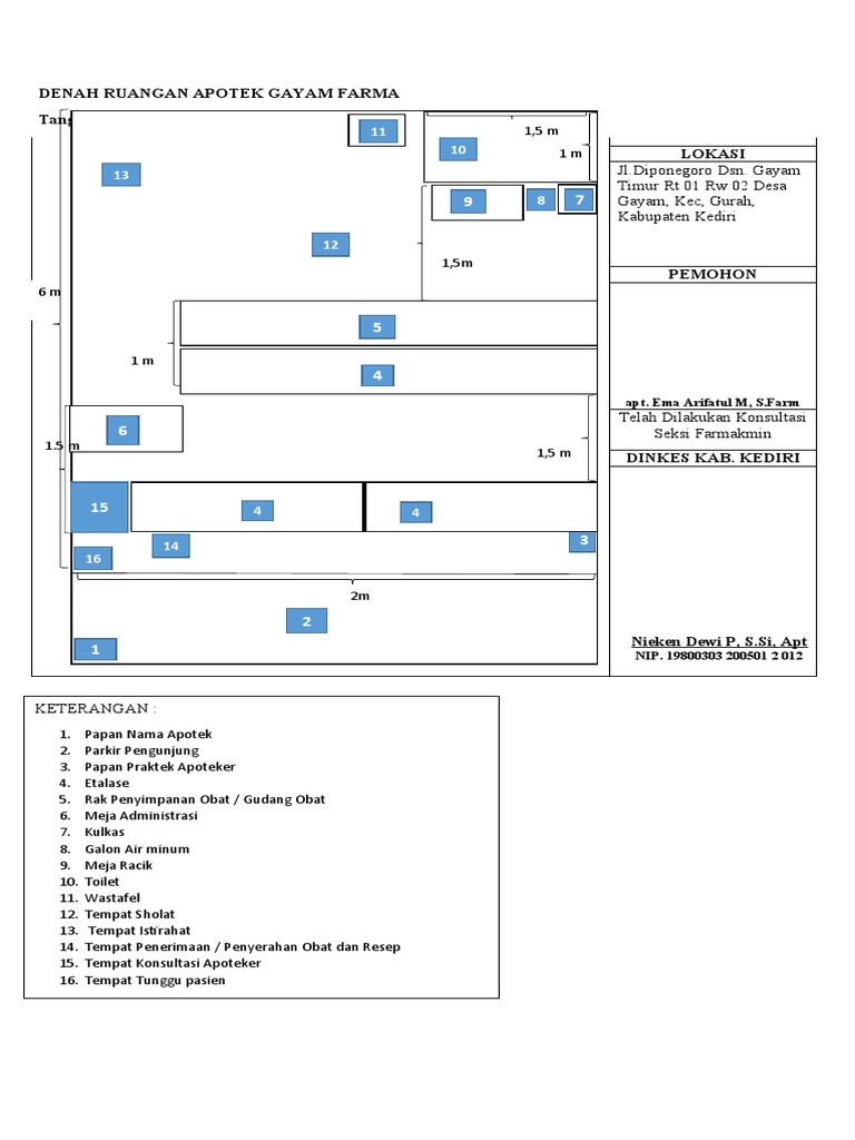 Denah Apotik DINKES | PDF
