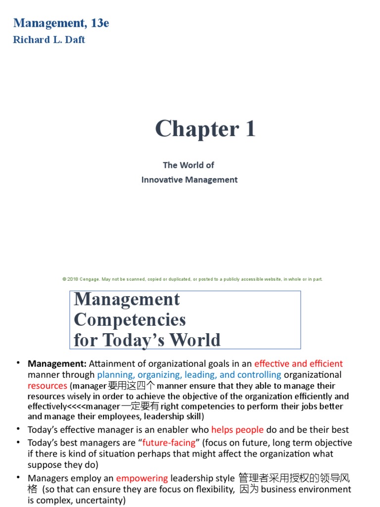 Management, 13e: Richard L. Daft | PDF | Goal | Small And Medium Sized ...