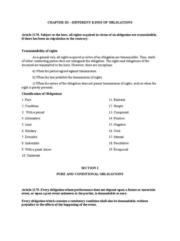 Module 4 - Oblicon Chapter 3 Different Kinds of Obligation | Download Free PDF | Business Law ...