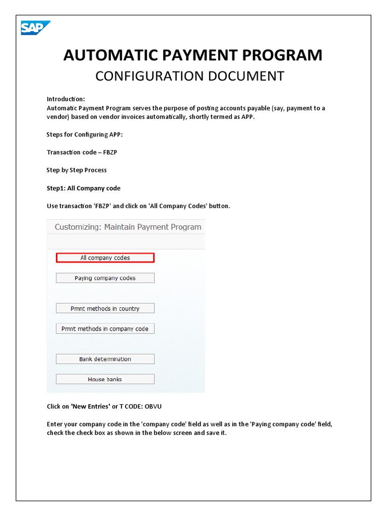 Automatic Payment Program (App) | PDF