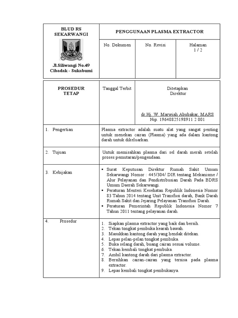 16.penggunaan Plasma Extractor | PDF
