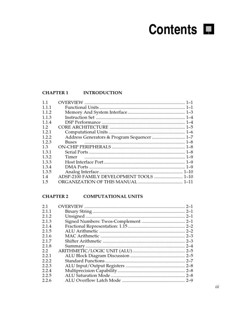 ADSP-2100 Family User's Manual | PDF | Digital Signal Processor | Instruction Set