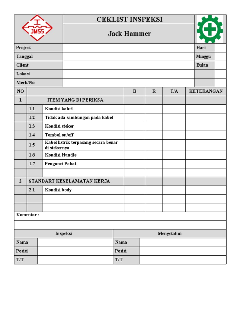 Inspeksi Jack Hammer | PDF