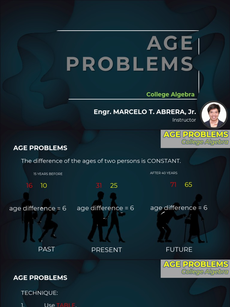 Age Problems | Download Free PDF | Mathematics | Algebra