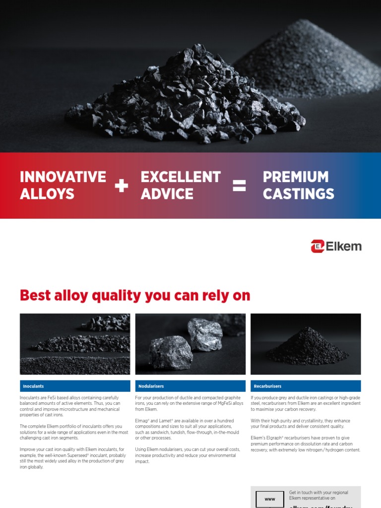 Elkem - Overview Brochure Foundry Tablet | PDF | Foundry | Alloy