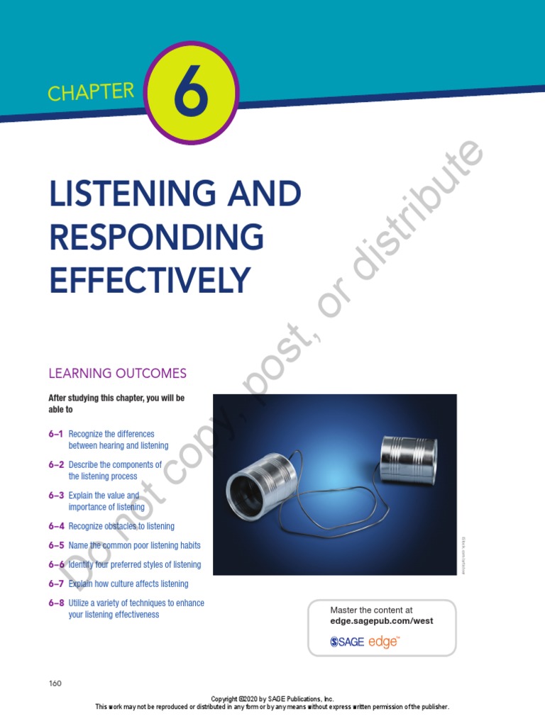 Chapter 6 Listening and Responding Effectively | PDF | Hearing ...