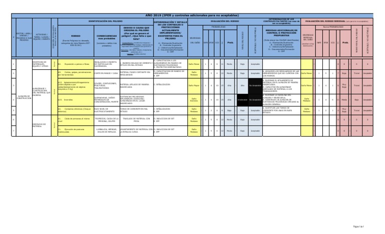 Ejemplo de Matriz Iper | PDF | Riesgo | Medicina CLINICA