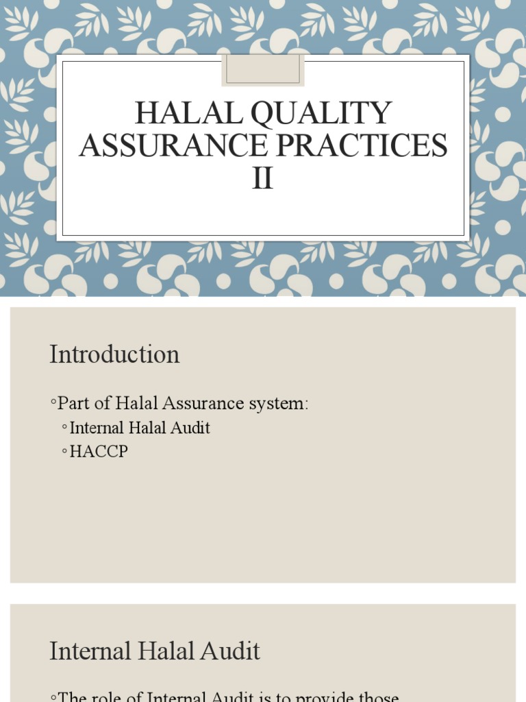 Halal Quality Assurance Practices II | PDF | Hazard Analysis And ...