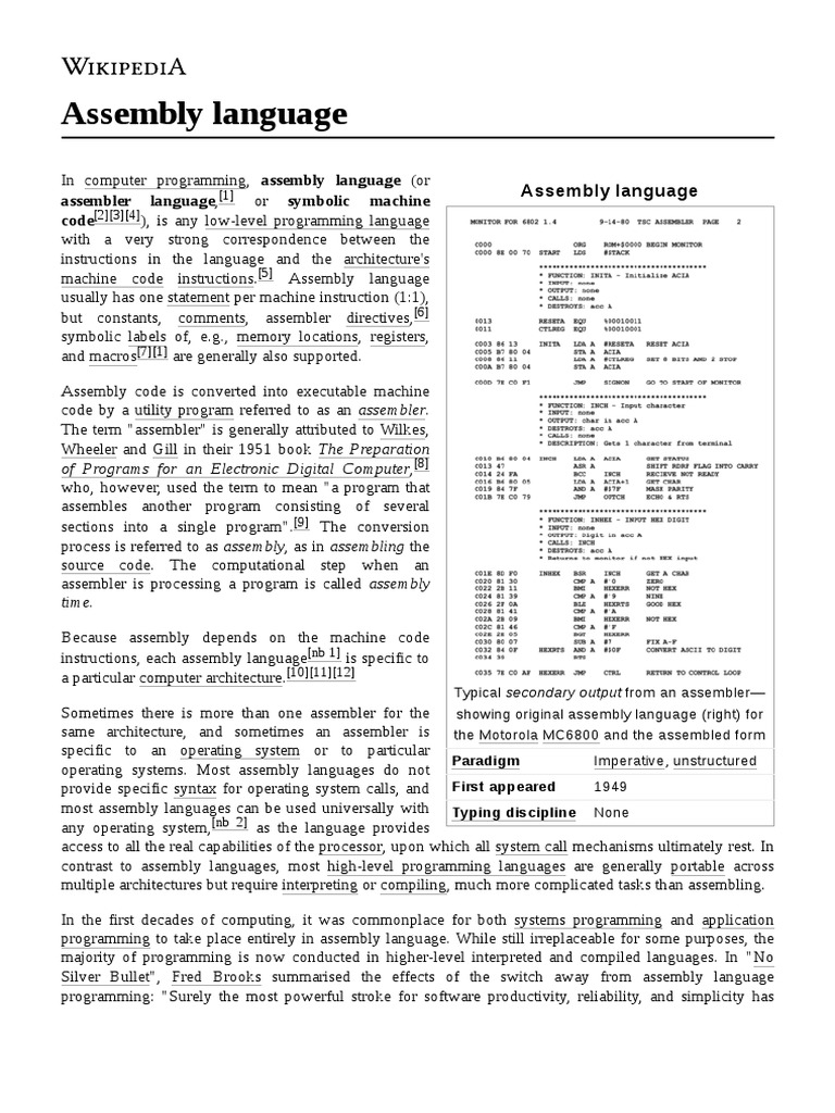 Assembly Language | PDF | Assembly Language | Macro (Computer Science) Assembly Language | PDF | Assembly Language | Macro (Computer Science)