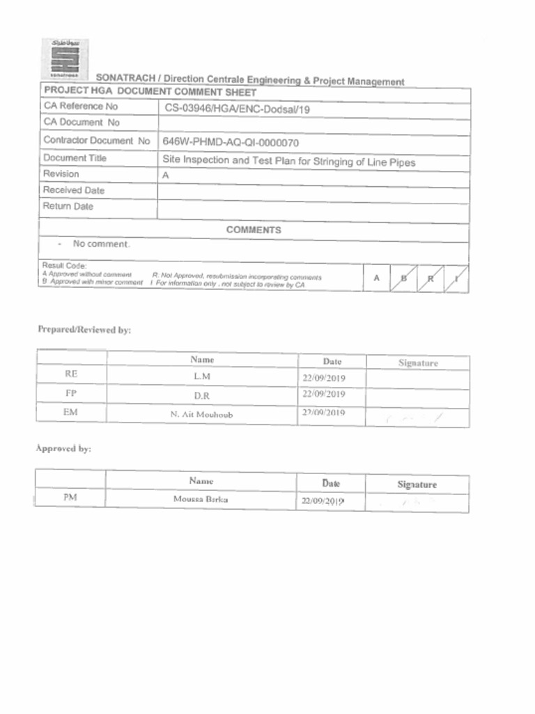 ITP For Stringing | PDF