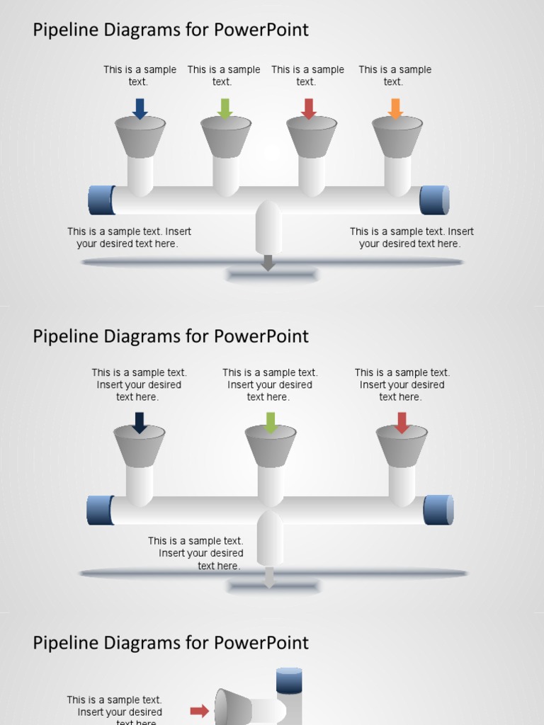 PowerPoint Pipeline Diagram Templates | PDF