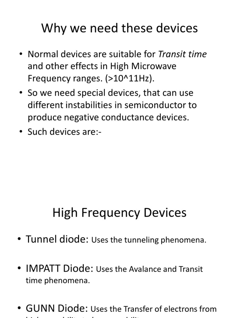 Tunnel Diode and Impatt Diode | PDF | Science & Mathematics