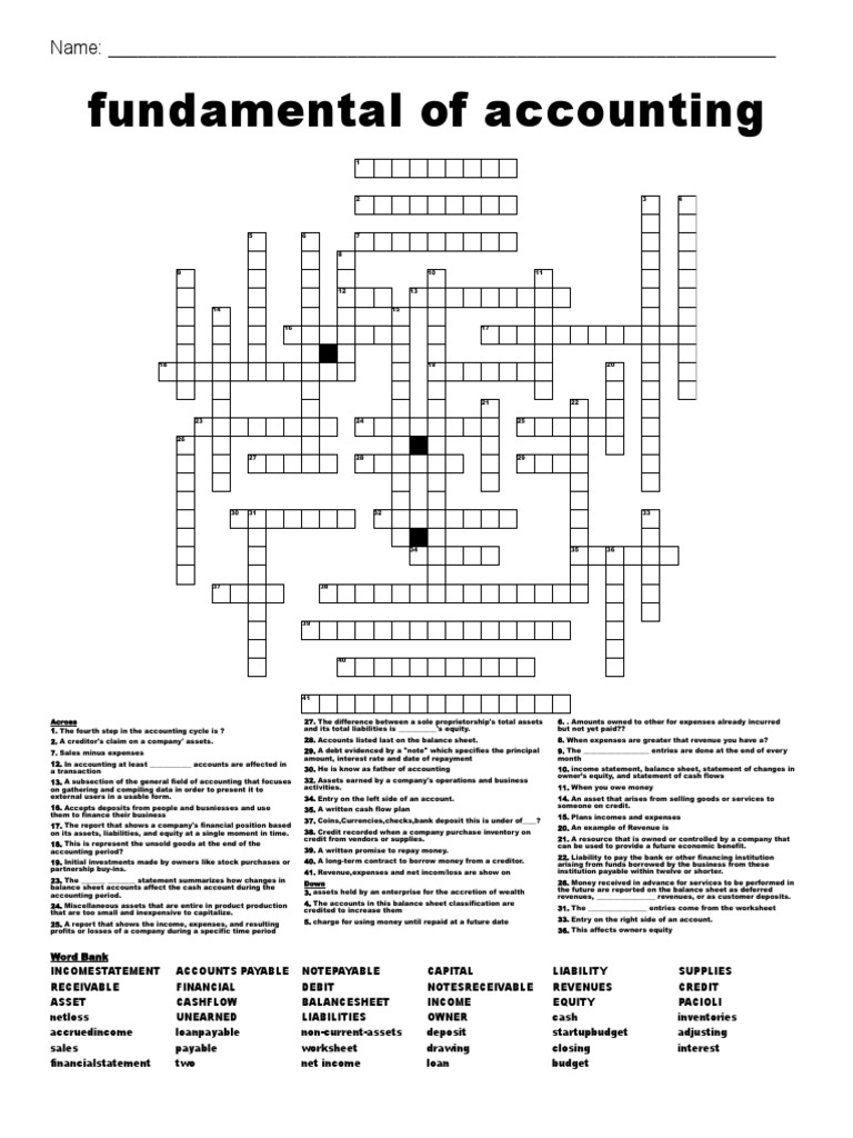 Accounting Chapter 12-14 Vocabulary | PDF | Debits And Credits ...