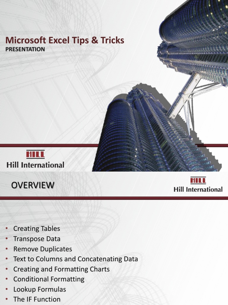 Microsoft Excel Tips and Tricks | PDF | Microsoft Excel | Information ...