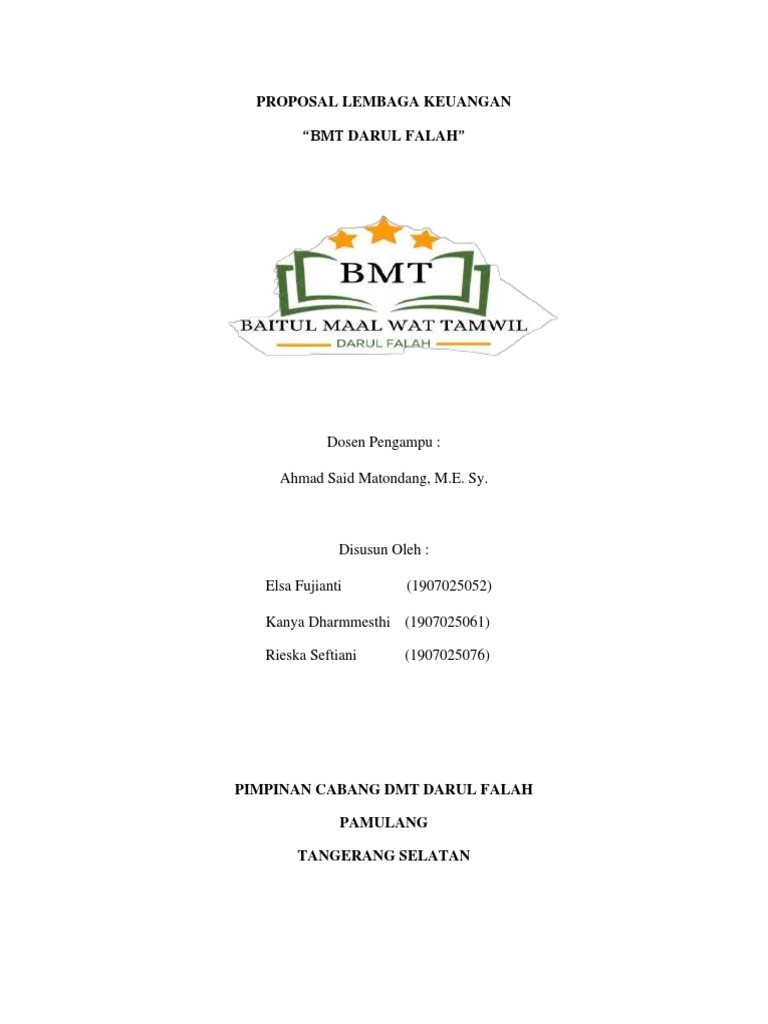 Contoh Proposal BMT | PDF