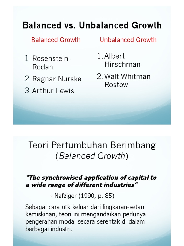 Balanced vs. Unbalanced Growth | PDF