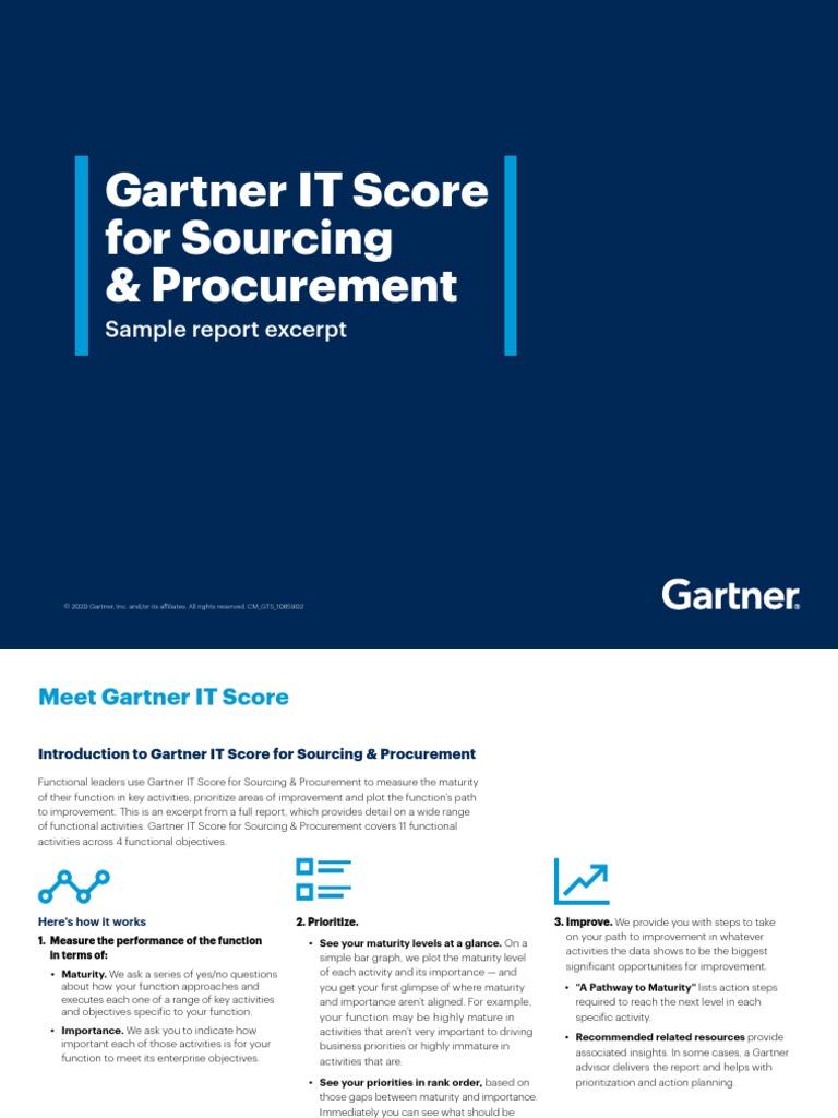 Gartner It Score For Sourcing and Procurement Sample Excerpt | PDF ...