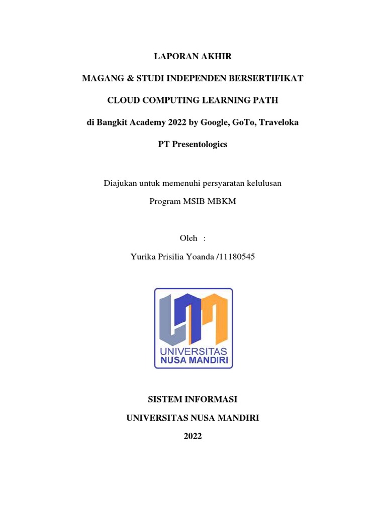 Laporan Akhir - Bangkit Academy 2022 - Yurika Prisilia Yoanda - 11180545 - Cloud Computing ...