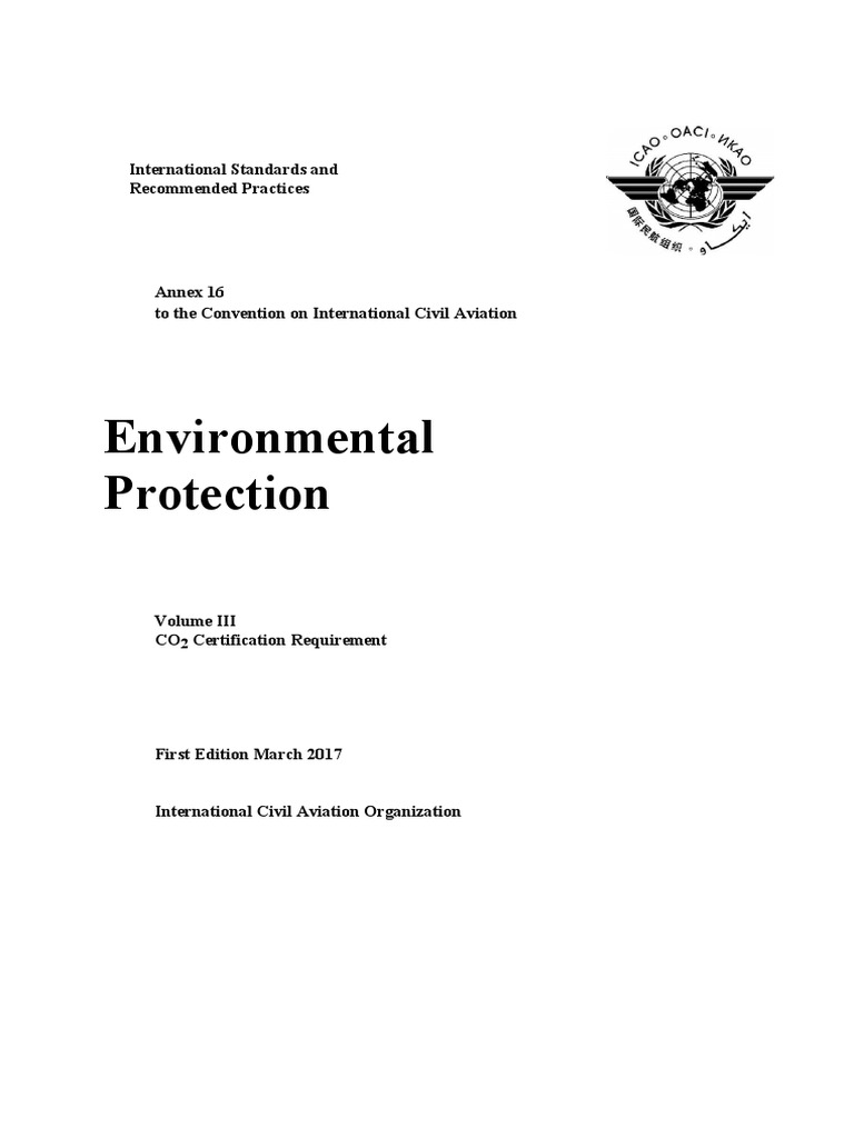 ICAO ANNEX 16 VOL 3 - ENVIRONMENTAL PROTECTION Edition 1 | PDF | Flight ...