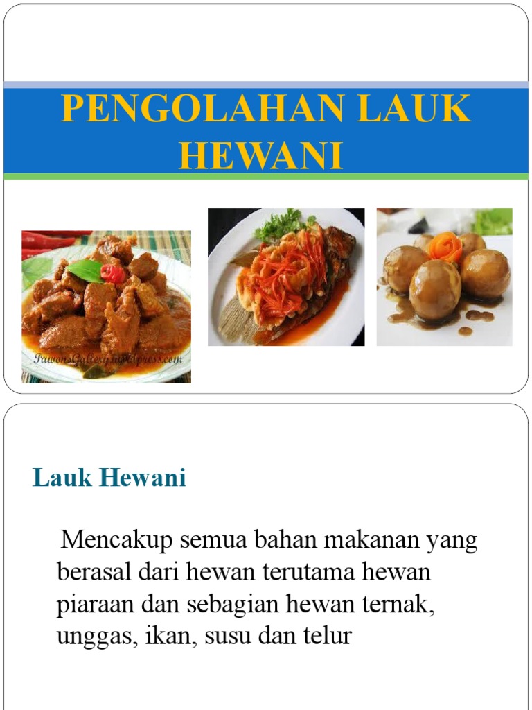 Pengolahan Lauk Hewani | PDF