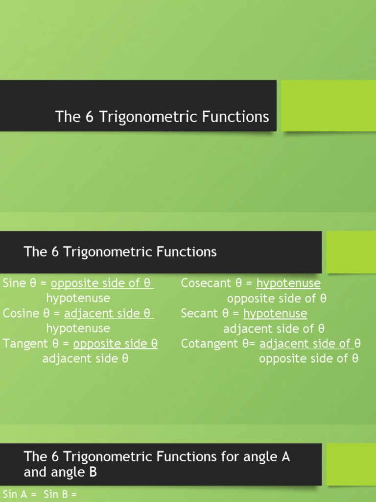 Trigonometric Functions | PDF | Teaching Methods & Materials