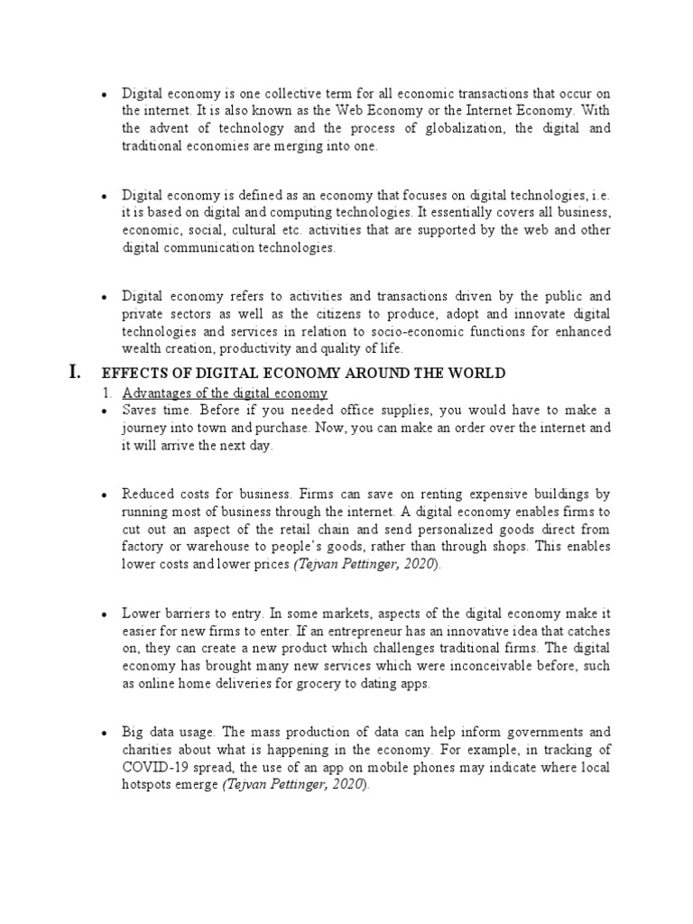 Effects of Digital Economy Around The World | PDF | Cryptocurrency ...