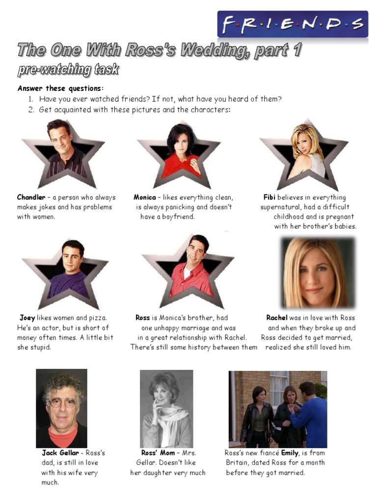 The One With Rosss Wedding Part 1 | PDF