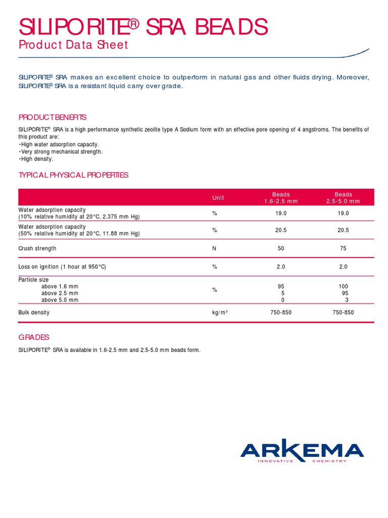Siliporite Sra Beads Revision 10 - 2017 | PDF | Medical Device | Adsorption
