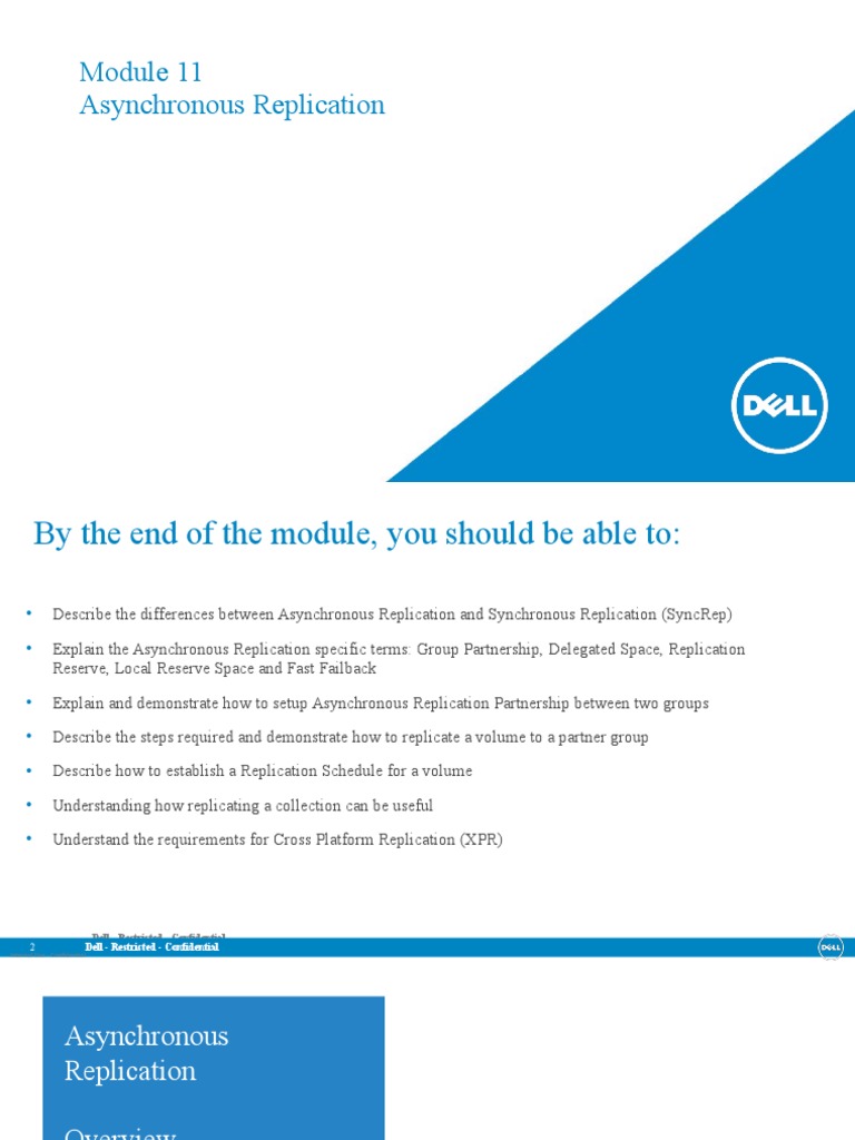 Module 11 - Asynchronous Replication | PDF | Replication (Computing) | Telecommunications