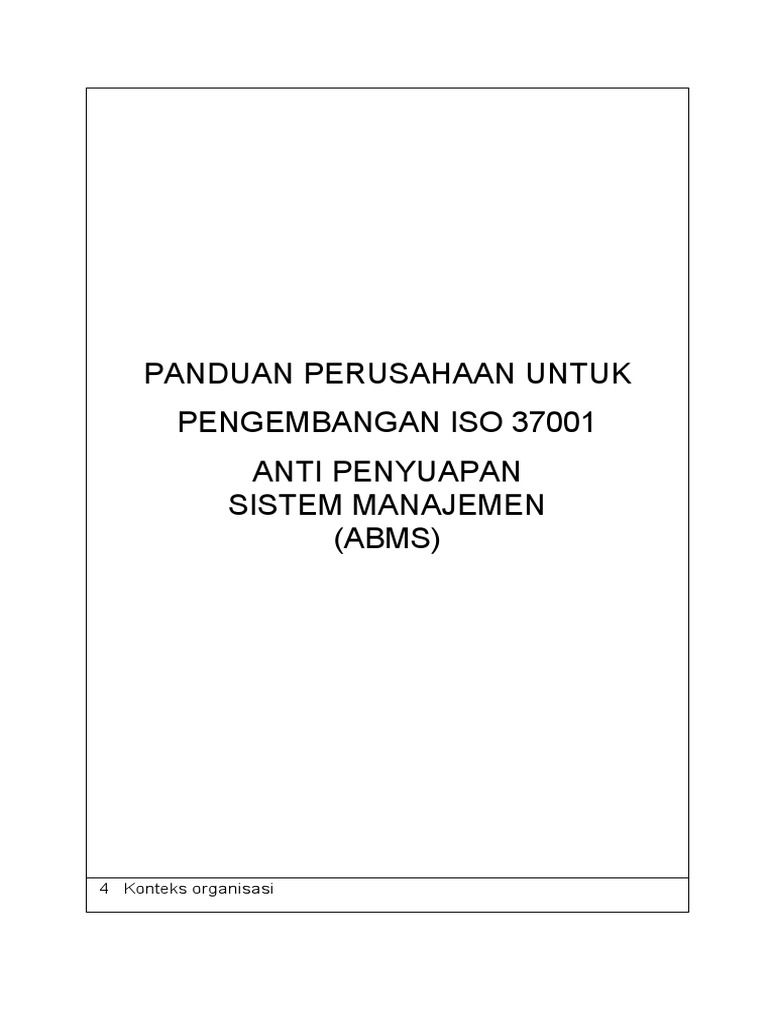 Checklist ISO-37001 Guidelines | PDF