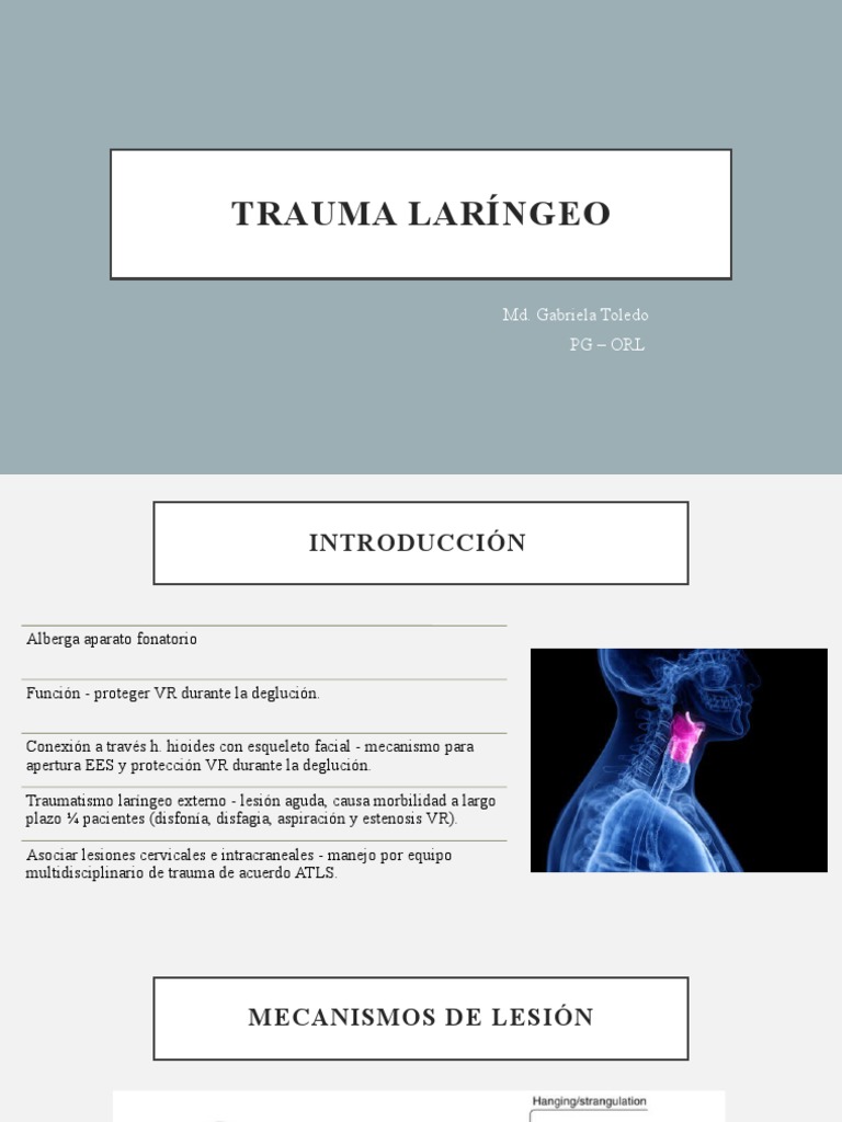 Trauma Laríngeo y Esofágico | PDF | Laringe | Lesión