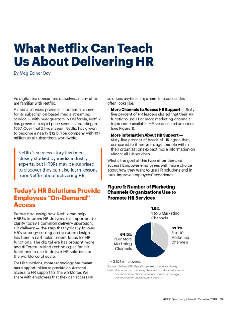 What Netflix Can Teach Us About Delivering HR HRBP 4q18 | PDF ...