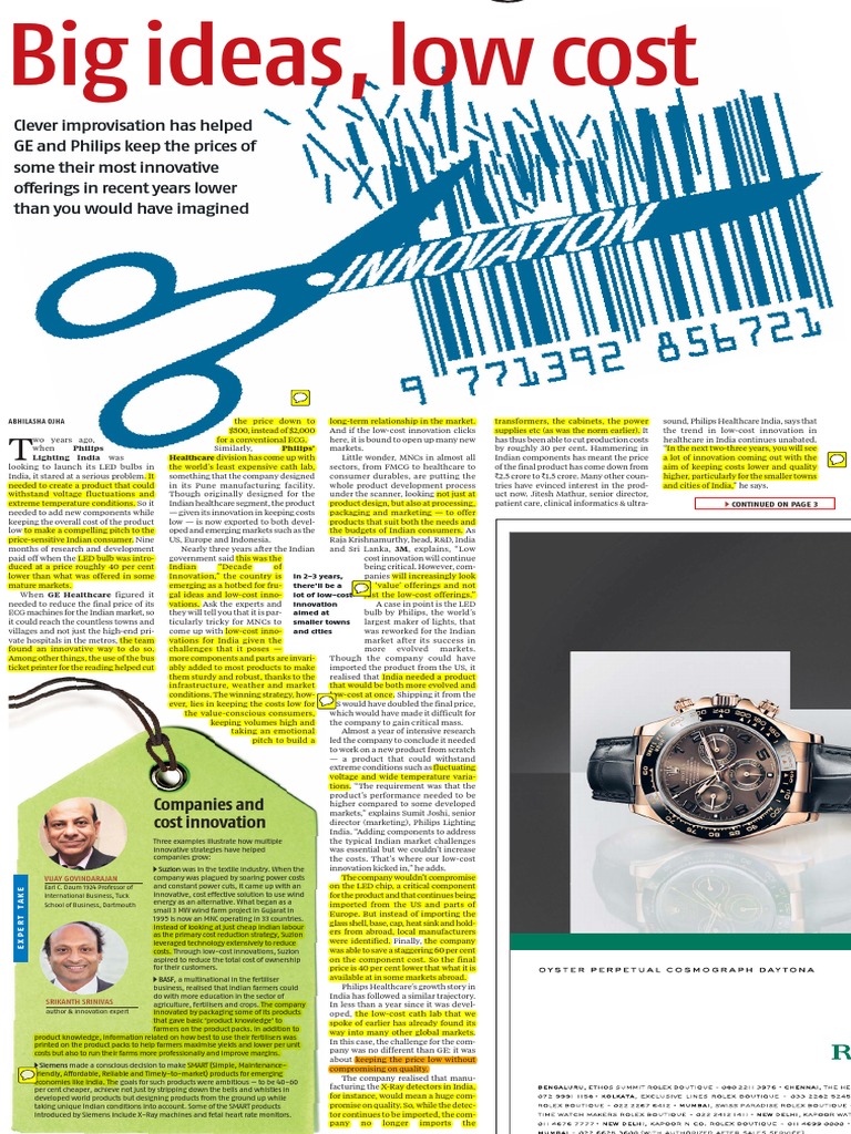 Low-Cost Innovation: How GE, Philips, and Other Companies are ...