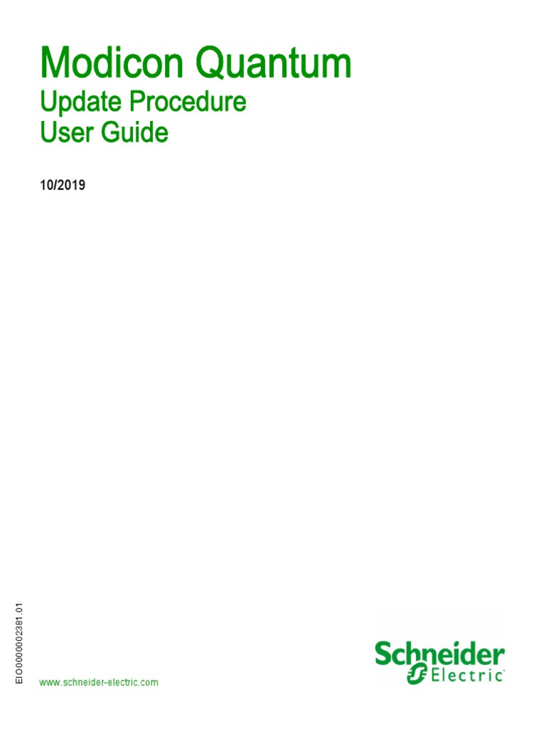 Modicon Quantum: Update Procedure User Guide | PDF | Operating System ...